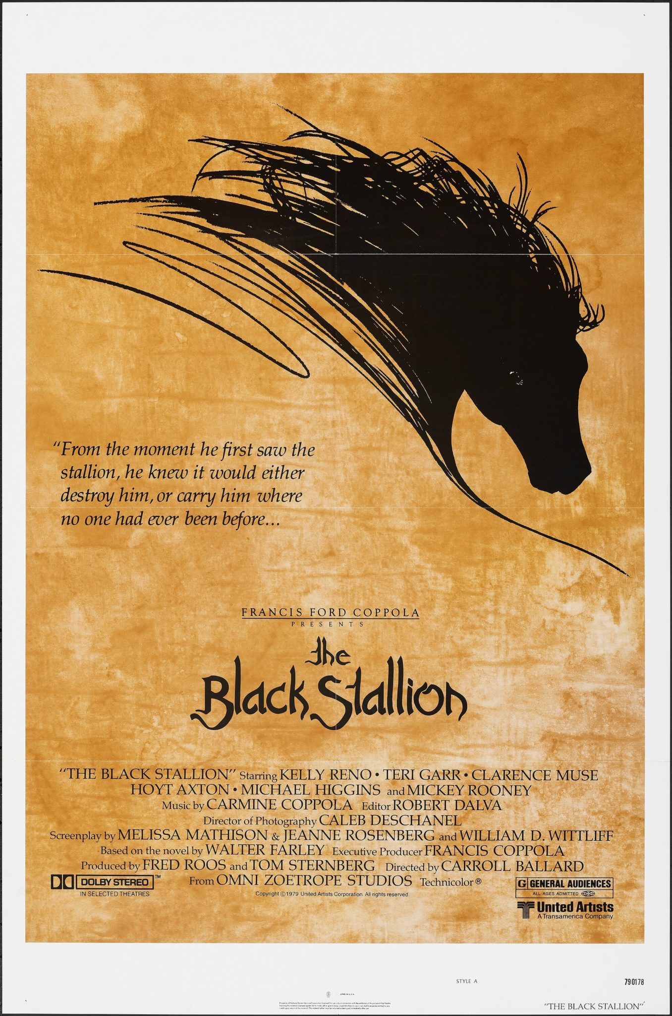 The Black Stallion (1979) – Original One Sheet Movie Poster - Hollywood ...