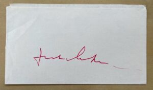 Frank Capra Autograph (1980’s) - Hollywood Movie Posters