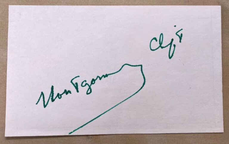 Montgomery Clift Autograph (mid 1960’s) - Hollywood Movie Posters