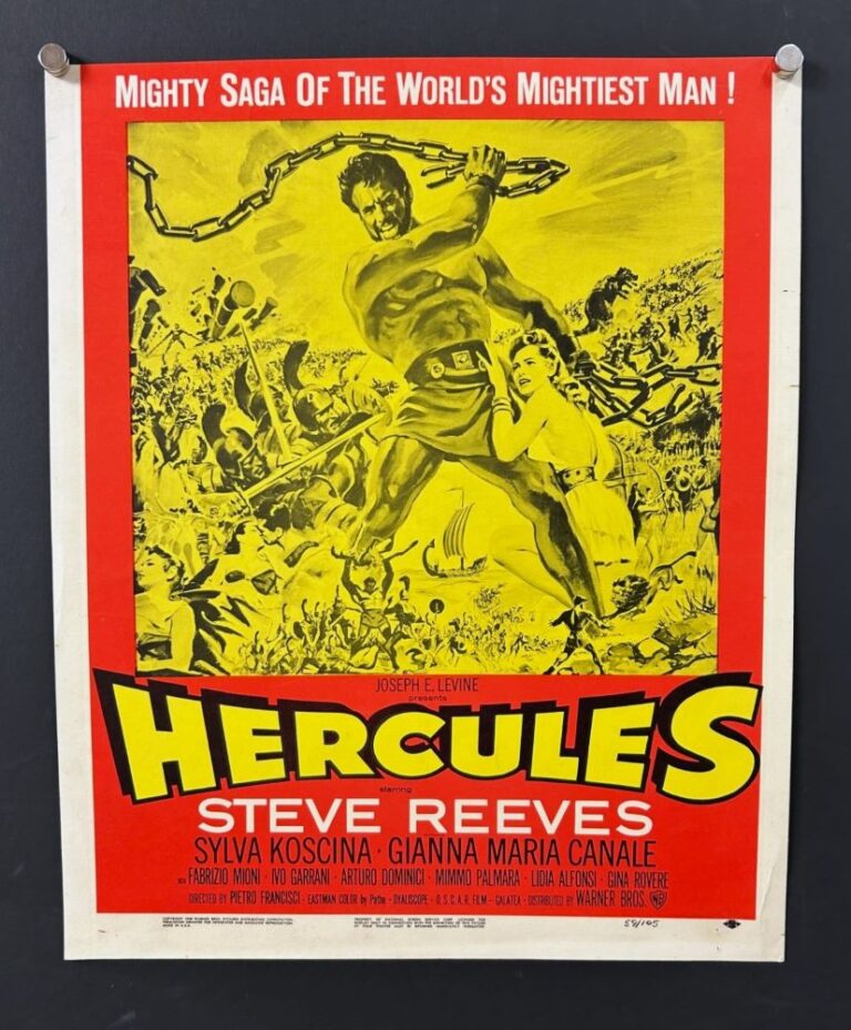 Hercules (1959) – Original Window Card Movie Poster - Hollywood Movie ...