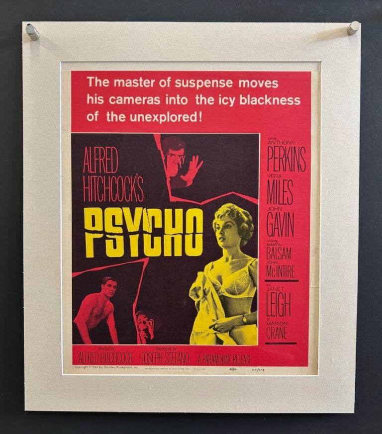 Psycho (1960) – Original Window Card Movie Poster - Hollywood Movie Posters