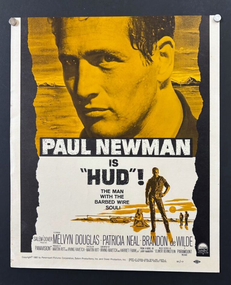 Hud (1963) – Original Window Card Movie Poster - Hollywood Movie Posters