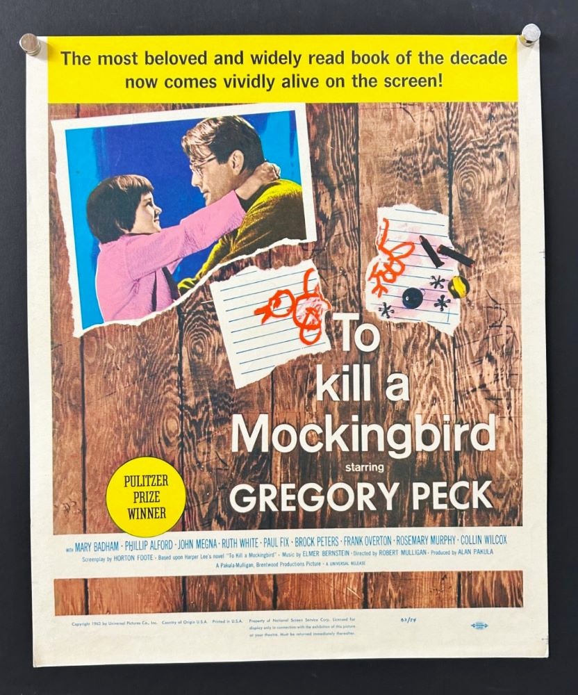To Kill A Mockingbird (1963) – Original Window Card Movie Poster ...