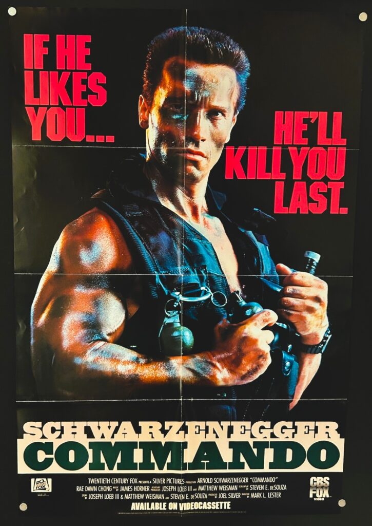 Commando (1985) – Original Video Movie Poster - Hollywood Movie Posters